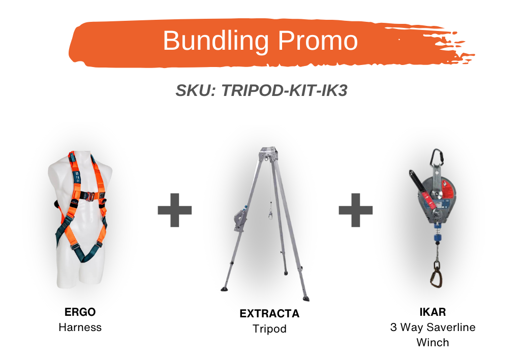 LADDER ACCESS TRIPOD KIT - HARNESS, EXTRACTA TRIPOD, TYPE 3 RECOVERY W ...